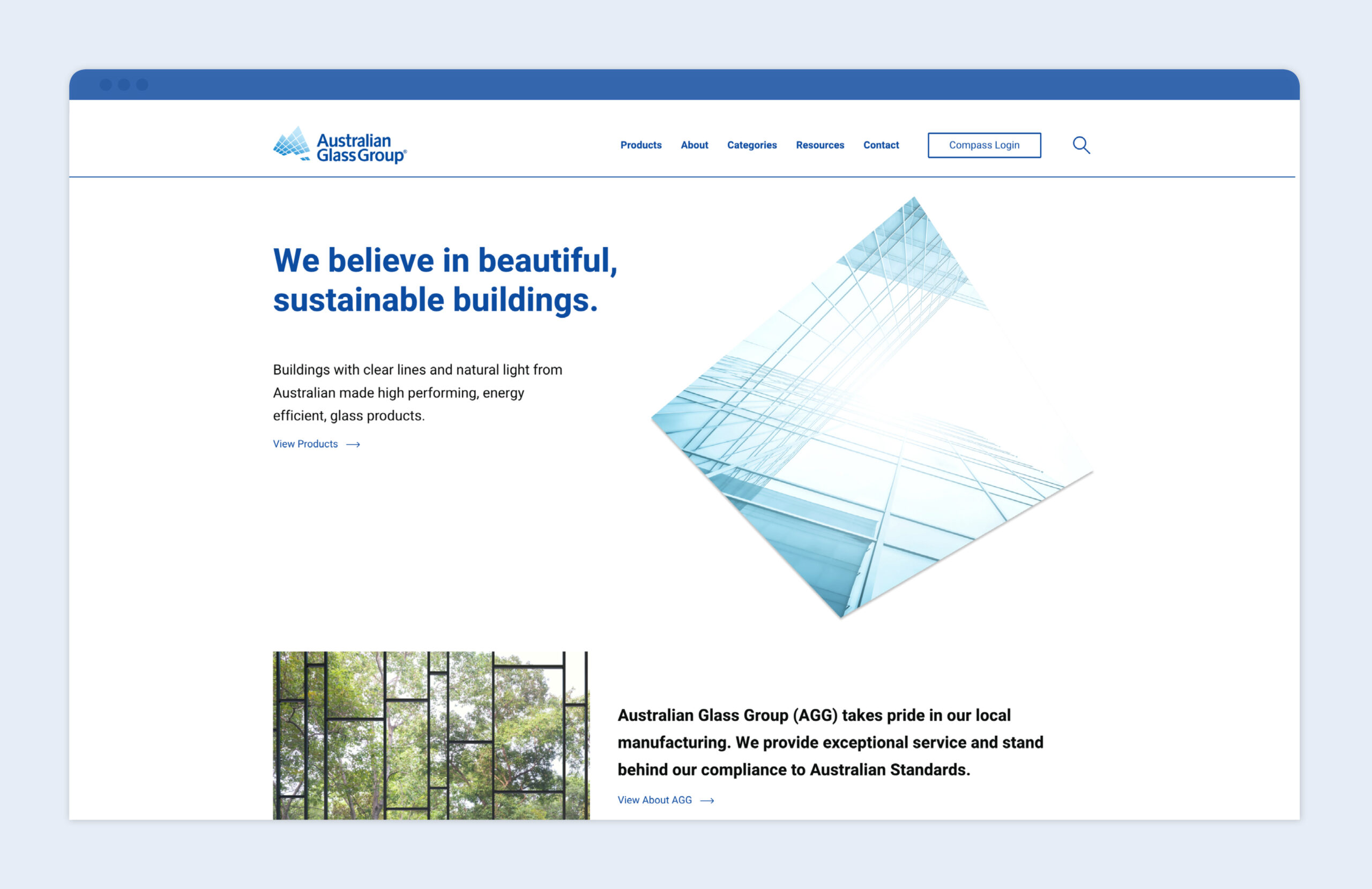 Australian Glass Group | Website | Blueboat Melbourne